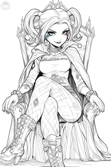 Arlequina Para Colorir De 30 Desenhos Para Imprimir E Pintar