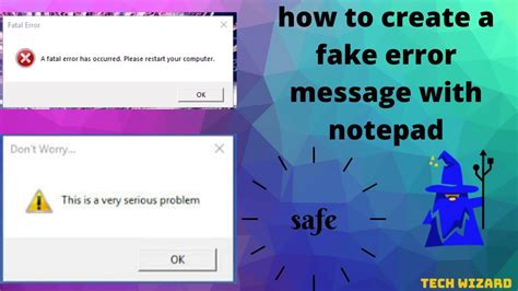 how to make your own error message with notepad at kaitlyn maund blog