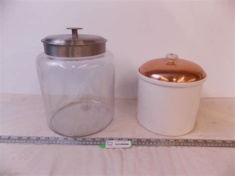 2 Glass Countertop Storage Containers Bodnarus Auctioneering
