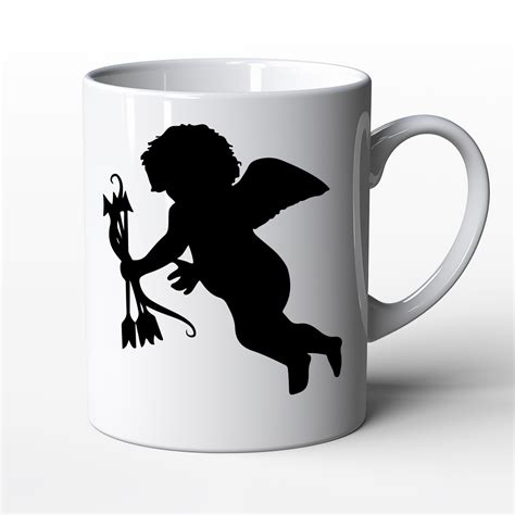 Valentines Day Love Birthday Present Png Cupid 45 White 11oz Coffee