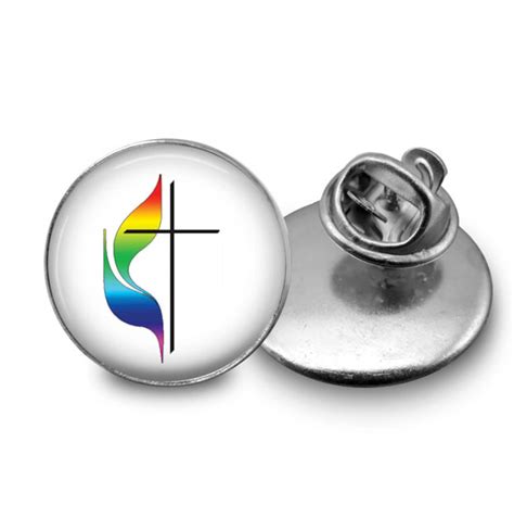 United Methodist Cross With Rainbow Lgbtq Ally T Lapel Pin Etsy