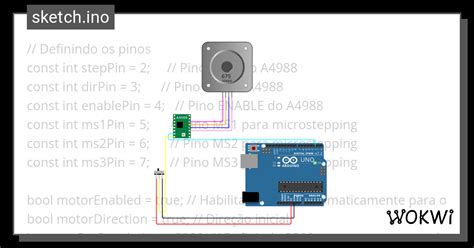 Motor De Passo Wokwi ESP32 STM32 Arduino Simulator