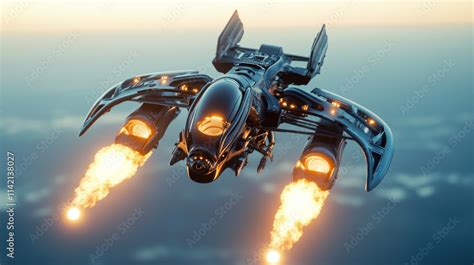Jetpack With Fire Top And Bottom View Isolated 3d Vector Device For