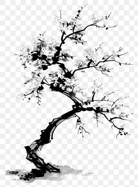 Png Sakura Tree Blossom Black Premium Png Rawpixel