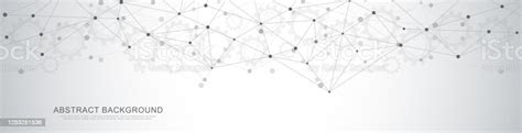 추상적인 다각형 배경과 점과 선을 연결하는 웹 사이트 헤더 또는 배너 디자인 글로벌 네트워크 연결 텍스트에 대한 주부 배경과