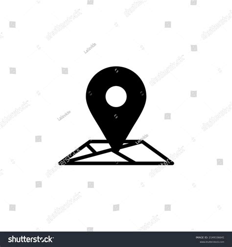Gps Map Navigation Direction Solid Line Stock Vector Royalty Free