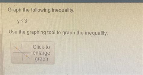 Solved Graph The Following Inequality Y≤3 Use The Graphing