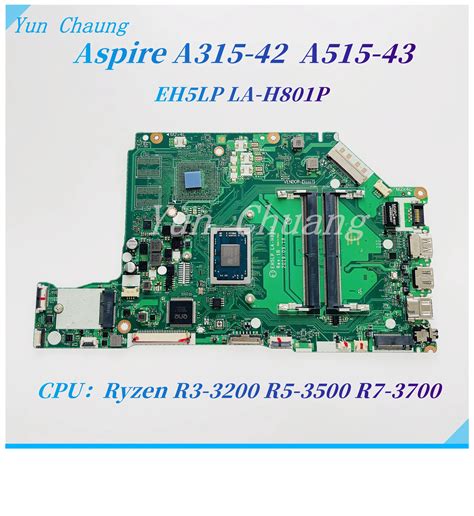 EH5LP LA H801P For Acer Aspire A315 42 A515 43 A315 42G A515 43G Laptop Motherboard