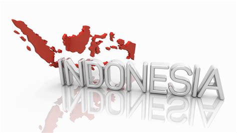 Indonesia Country Name Word Map Shape 3 D Animation Motion Background