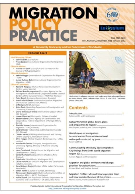Migration Policy Practice Volume I Number 2 December 2011 January