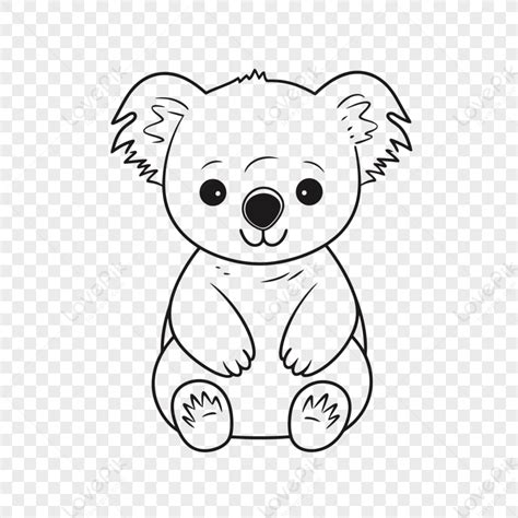 귀여운 색칠 페이지 코알라 개요 스케치 드로잉 벡터인간의 몸라인 아트 Png 일러스트 무료 다운로드 Lovepik