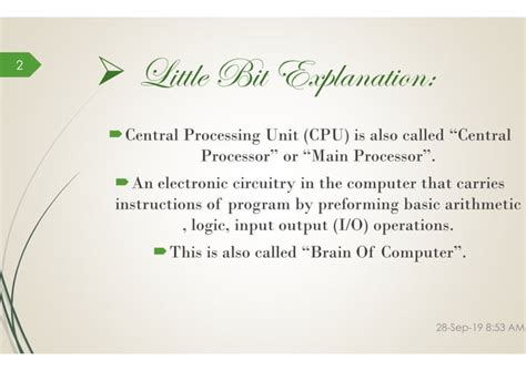Central Processing Unit Cpu Pdf Data Storage And Warehousing