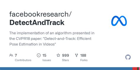 Github Facebookresearchdetectandtrack The Implementation Of An