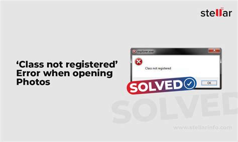 Solved Class Not Registered Error On Windows Stellar