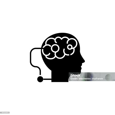 Notion Dicône Noire Didentification Symbole Didentification Vector