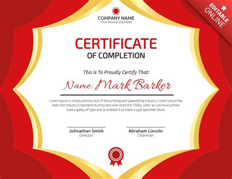 Modèle élégant De Poste De Certificat Professionnel Modèle De Design