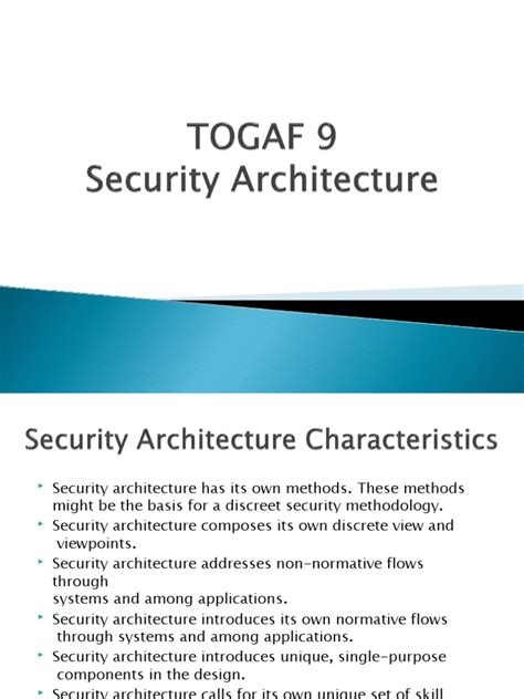 Togaf Security Architecture Overview Pdf System Computer Security