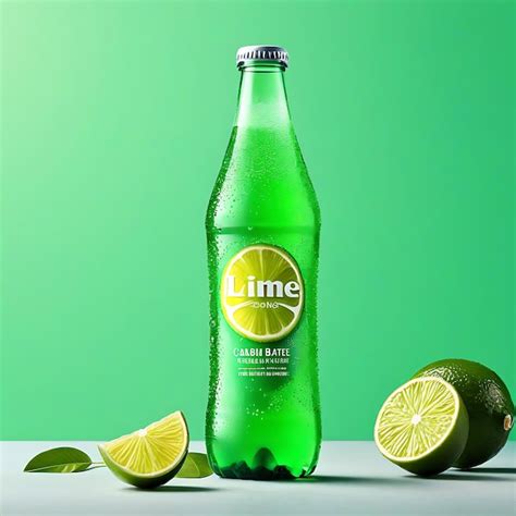 Premium Photo A Lime Carbonated Bottle Drink