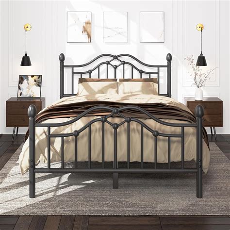Lovinson Full Bed Frame With Headboard And Footboard