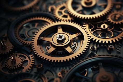 Premium Photo Abstract Illustration Of Interconnected Gears Generative Ai