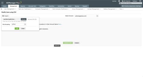 Active Directory User Import Tool Admanager Plus