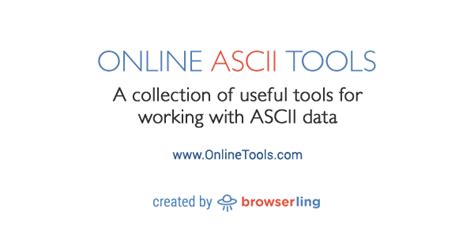 Online Ascii Tools Simple Free And Easy To Use Ascii Utilities