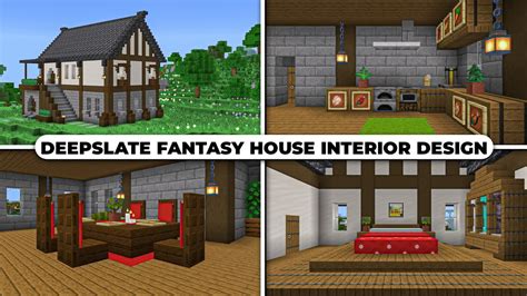 Minecraft How To Build Deepslate Fantasy House Interior Design In 1