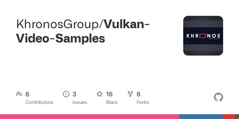 Github Khronosgroup Vulkan Video Samples