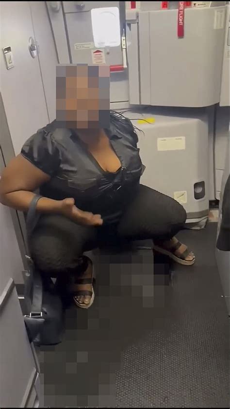 Outrageous Moment Woman On Frontier Airlines Flight Pulls Down Her