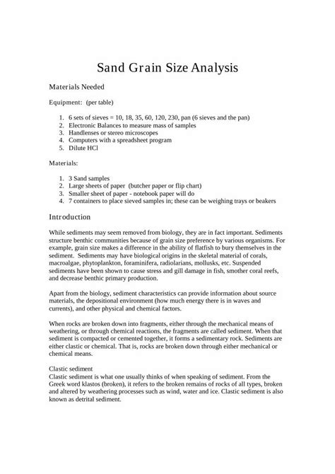 pdf sand grain size analysis faculty dokumen tips