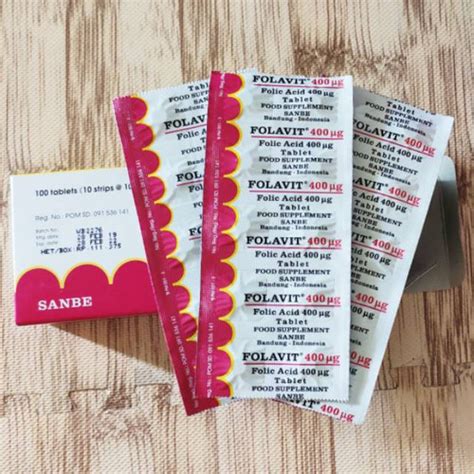 Jual Folavit Tablet 400 Mcg Kemasan Strip Isi 10 Tablet ASAM FOLAT
