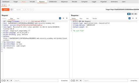 Portswigger Web Security Academy Lab File Path Traversal Traversal Sequences Blocked With