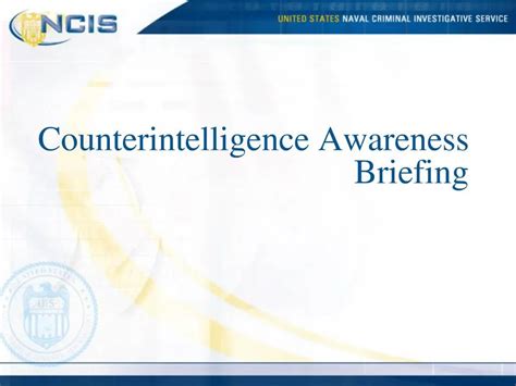 PPT Counterintelligence Awareness Briefing For DoD Employees