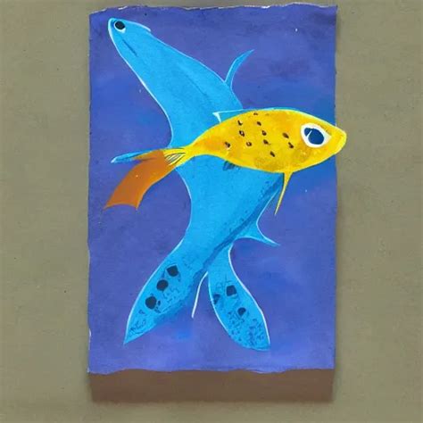Scary Fish Gouache Stable Diffusion OpenArt