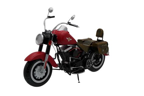 Модель Мотоцикл Harley-Davidson Классика Ретро, Красный, Металл, Длина ...