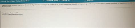 Solved Cl And Hypothesis Test On Proportion The True Chegg