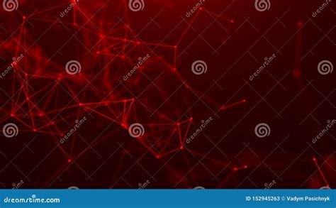 Abstract Red Digital Background Big Data Visualization Science