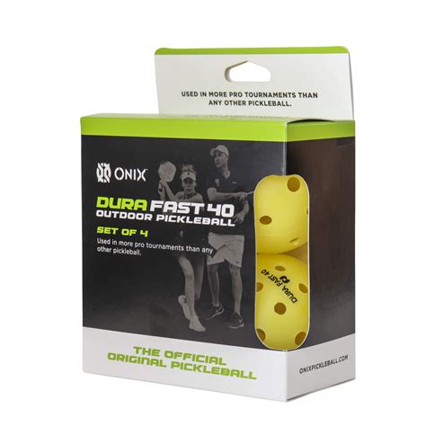 Durafast Onix Fast 40 Outdoor Pickleballs Yellow 4 Pack Paddlepro