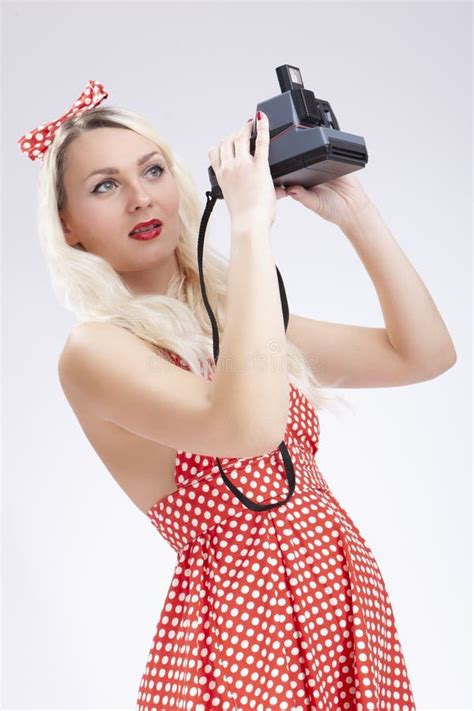 Pin Up Girl Ideas Portrait Of Sensual Caucasian Blond Girl Posing In