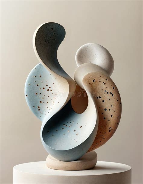 Elegant Ceramic Sculpture Of Intertwined Abstract Forms Stock Illustration Illustration Of