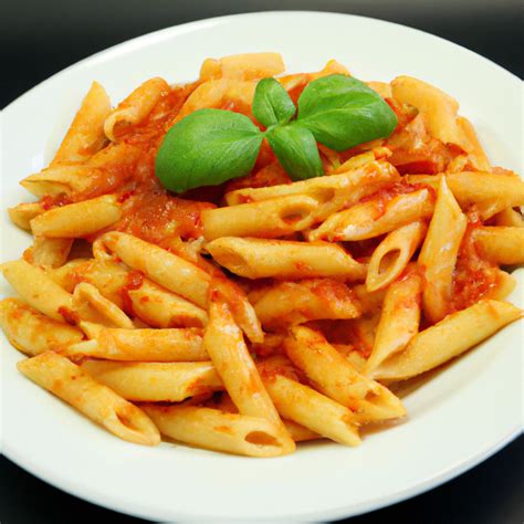 Pasta Mit Tomatensauce Und Basilikum Fettide