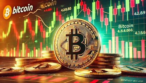 Bitcoin With Red And Green Candlestick Chart Showing Price Decrease