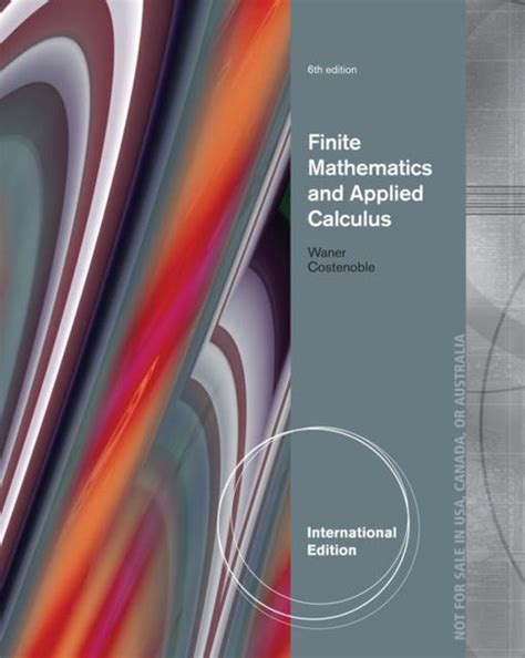 Finite Math And Applied Calculus 9781285056357 Stefan Waner