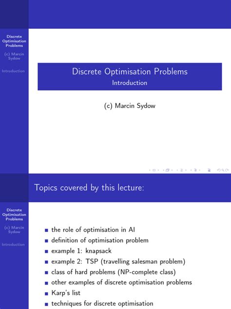 opt techniques pdf mathematical optimization time complexity