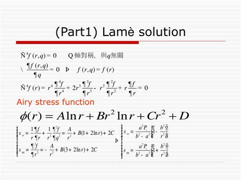 Ppt Revisit Of Two Classical Elasticity Problems By Using The Trefftz