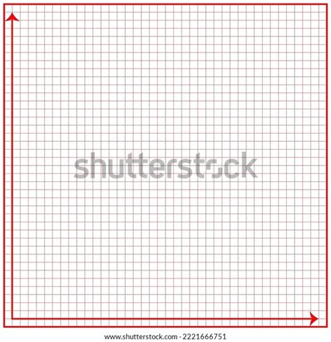 White Graph Paper Red Lines Red Stock Vector Royalty Free 2221666751