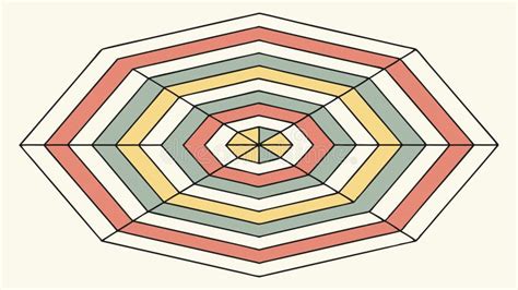 Colorful Abstract Geometric Pattern Of Concentric Octagons Vector Design Generative Ai Stock