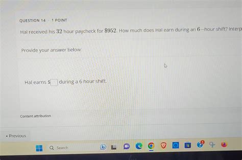 solved question 14 1 point hal received his 32 hour