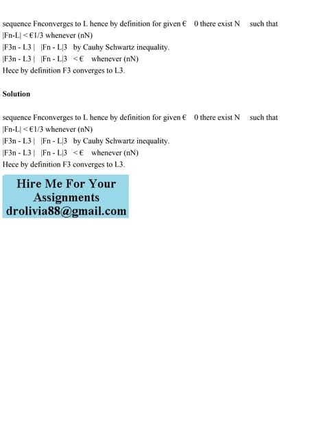 Sequence Fnconverges To L Hence By Definition For Given € 0 Therepdf