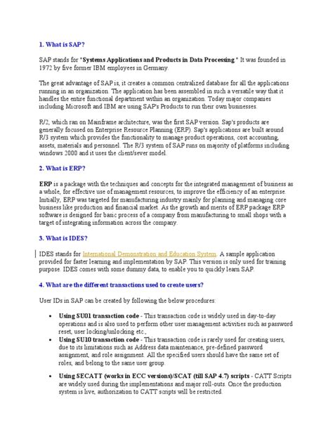 Docshare Tips Sap Security Faqs 5 Pdf Pdf Sap Se Enterprise Resource Planning